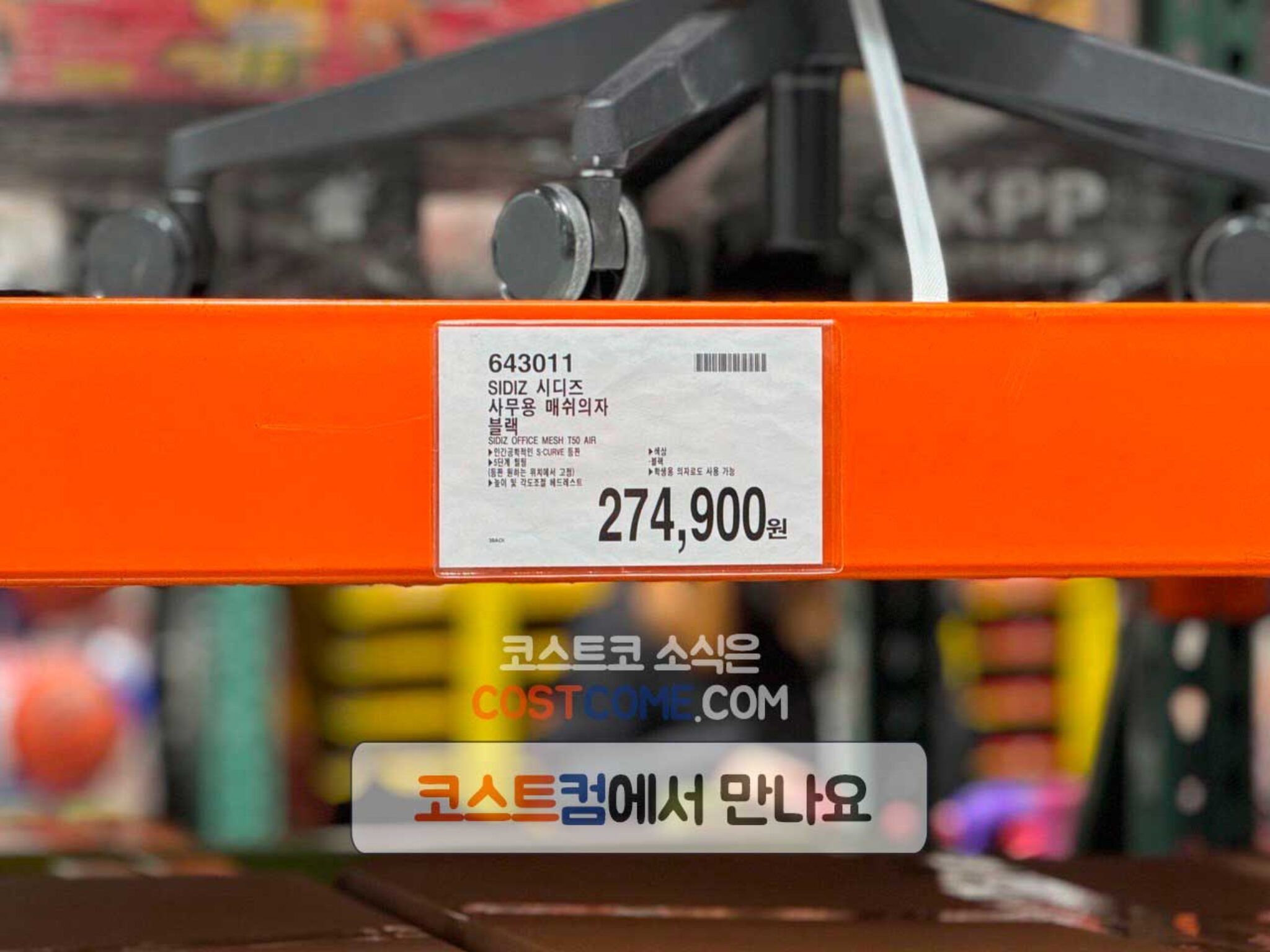코스트코 시디즈 T50 에어 라이트 사무용 및 학생의자 할인 가격 정리 코스트컴